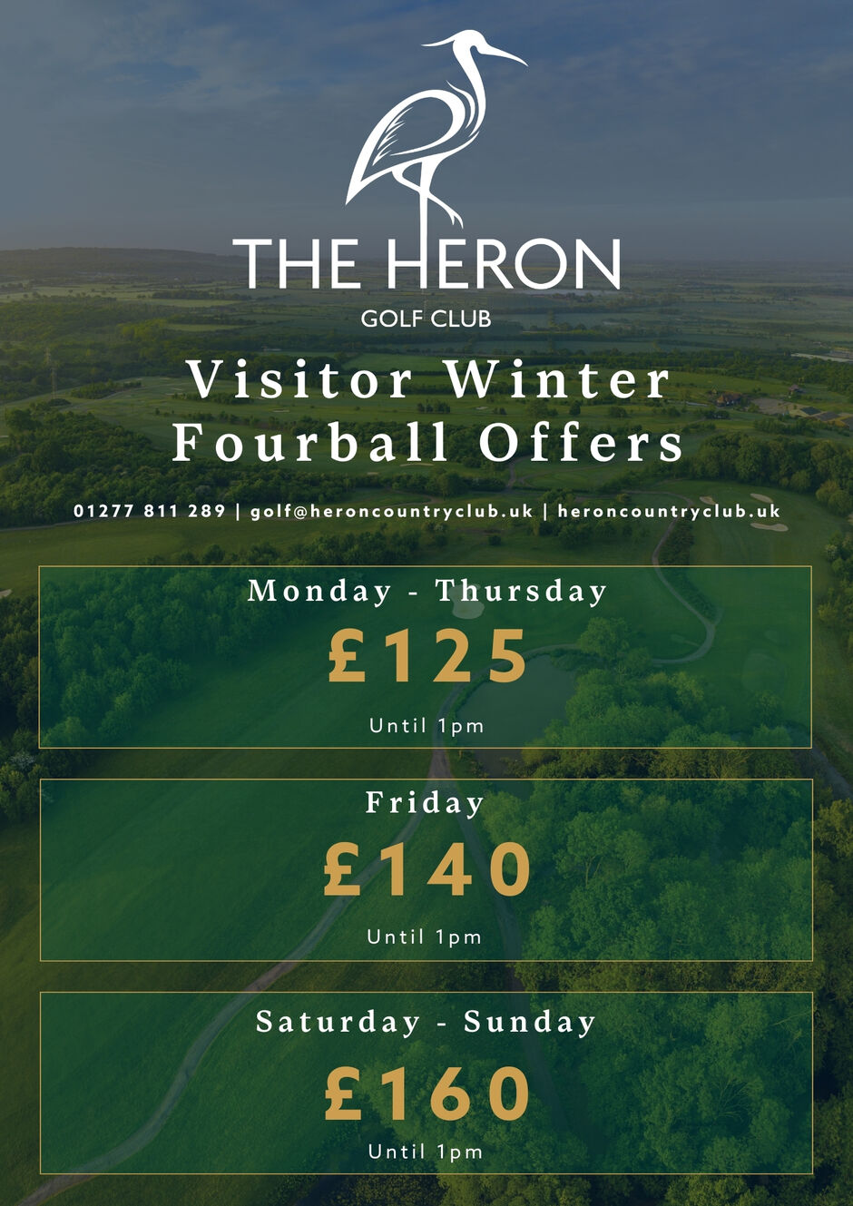 Green Fees :: Green Fees | The Heron Golf Club